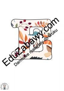 Napis Jesień w Dary jesieni do druku i ozdoby sali przedszkola, szkoły