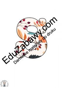 Napis Jesień w Dary jesieni do druku i ozdoby sali przedszkola, szkoły