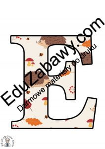 Napis Dzień Jeża w dary jesieni do druku i ozdoby sali przedszkola