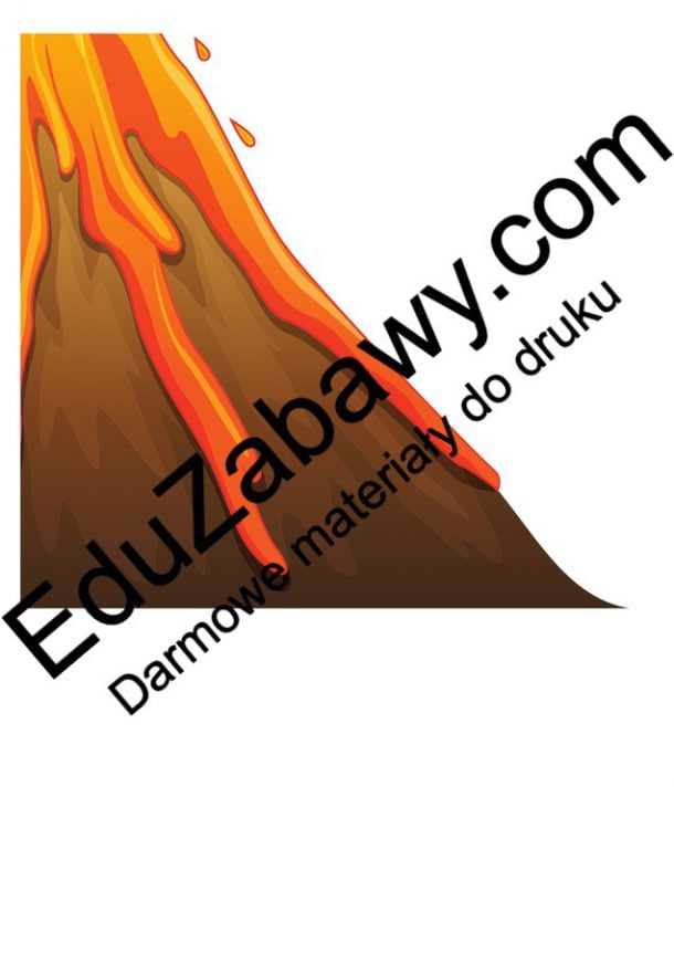 Dekoracje XXL: Wulkan do sali przedszkola, szkoły do druku za darmo