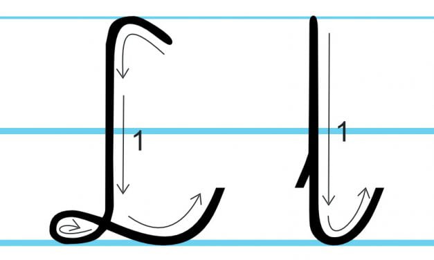 Nauka pisania litery L, karty pracy dla przedszkolaków, uczniów do druku