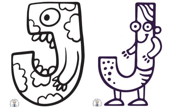 Nauka pisania litery J, karty pracy dla przedszkolaków, uczniów do druku