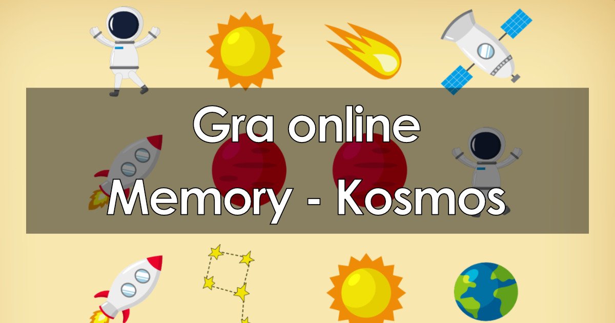 Gra memory online: Kosmos dla dzieci, przedszkolaków za darmo