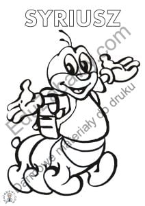 Syriusz - maskotka Unii Europejskiej: kolorowanka do druku dla dzieci