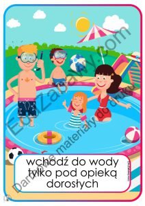 Plansze dydaktyczne: Bezpieczne wakacje, PDF do wydruku za darmo