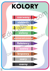 Plansze dydaktyczne: Kolory: PDF do druku w formacie A4 i XXL