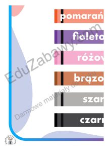 Plansze dydaktyczne: Kolory: PDF do druku w formacie A4 i XXL