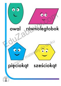 Plansze dydaktyczne: Kształty: PDF do druku w formacie A4 i XXL