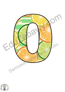 Cyfry we wzór: Lemoniada do druku, ozdabiania sali przedszkola, szkoły