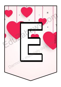 Girlanda do druku: Walentynki w PDF za darmo | Napis