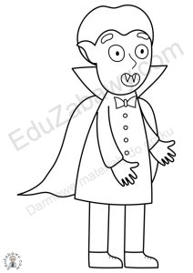 Kolorowanka: Wampir do druku za darmo dla dzieci