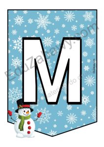 Girlanda do druku: Zima w PDF za darmo | Napis do wydruku