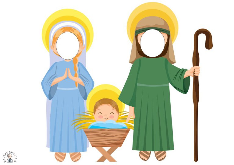 Fotobudka: Maria i Józef do druku na Jasełka. Darmowy PDF 4x4 A4