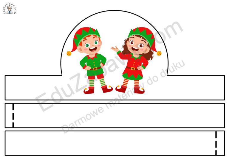 Opaska na głowę: Elfy do druku dla dzieci za darmo