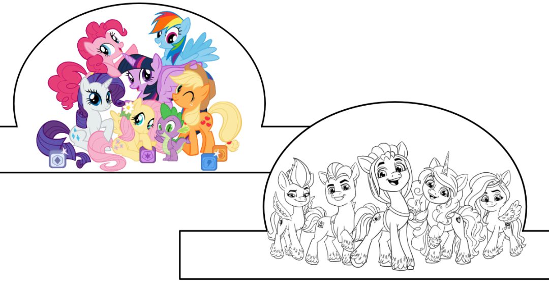 Opaska na głowę: Kucyki Pony do druku dla dzieci za darmo