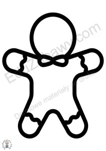 Szablon do prac plastycznych: Piernikowy ludzik do druku za darmo