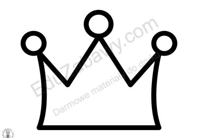 Szablon do prac plastycznych: Korona do druku za darmo