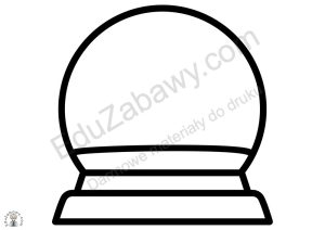 Szablon do prac plastycznych: Kula śnieżna do druku za darmo