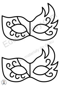 Szablon do prac plastycznych: Maski do druku za darmo