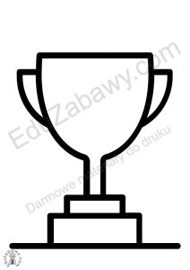 Szablon do prac plastycznych: Puchar do druku za darmo