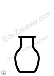 Szablon do prac plastycznych: Wazon na kwiaty do druku za darmo