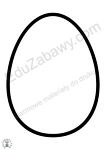 Szablon do prac plastycznych: Jajko do druku na Wielkanoc