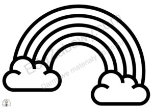 Szablon do prac plastycznych: Tęcza do druku za darmo