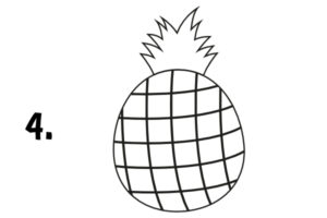 Jak narysować ananasa krok po kroku. Nauka rysowania ananasa